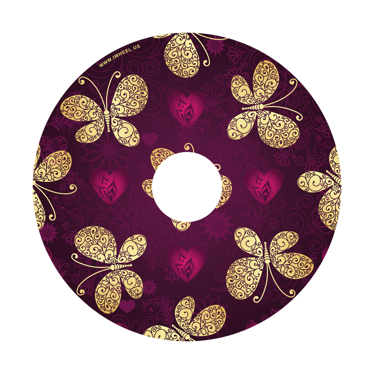 Hearts and Butterflies Wheel Covers for your Wheelchair, made in USA ...