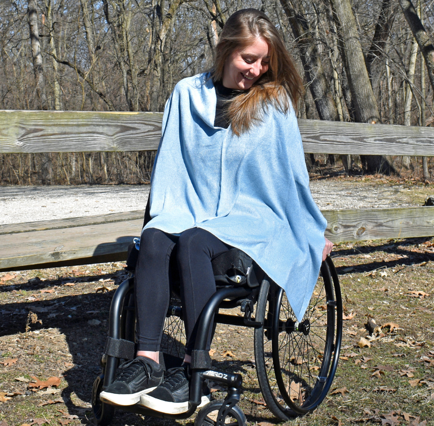 Adaptive Knit Wrap for Wheelchair Users - Soft & Versatile | I-WHEEL